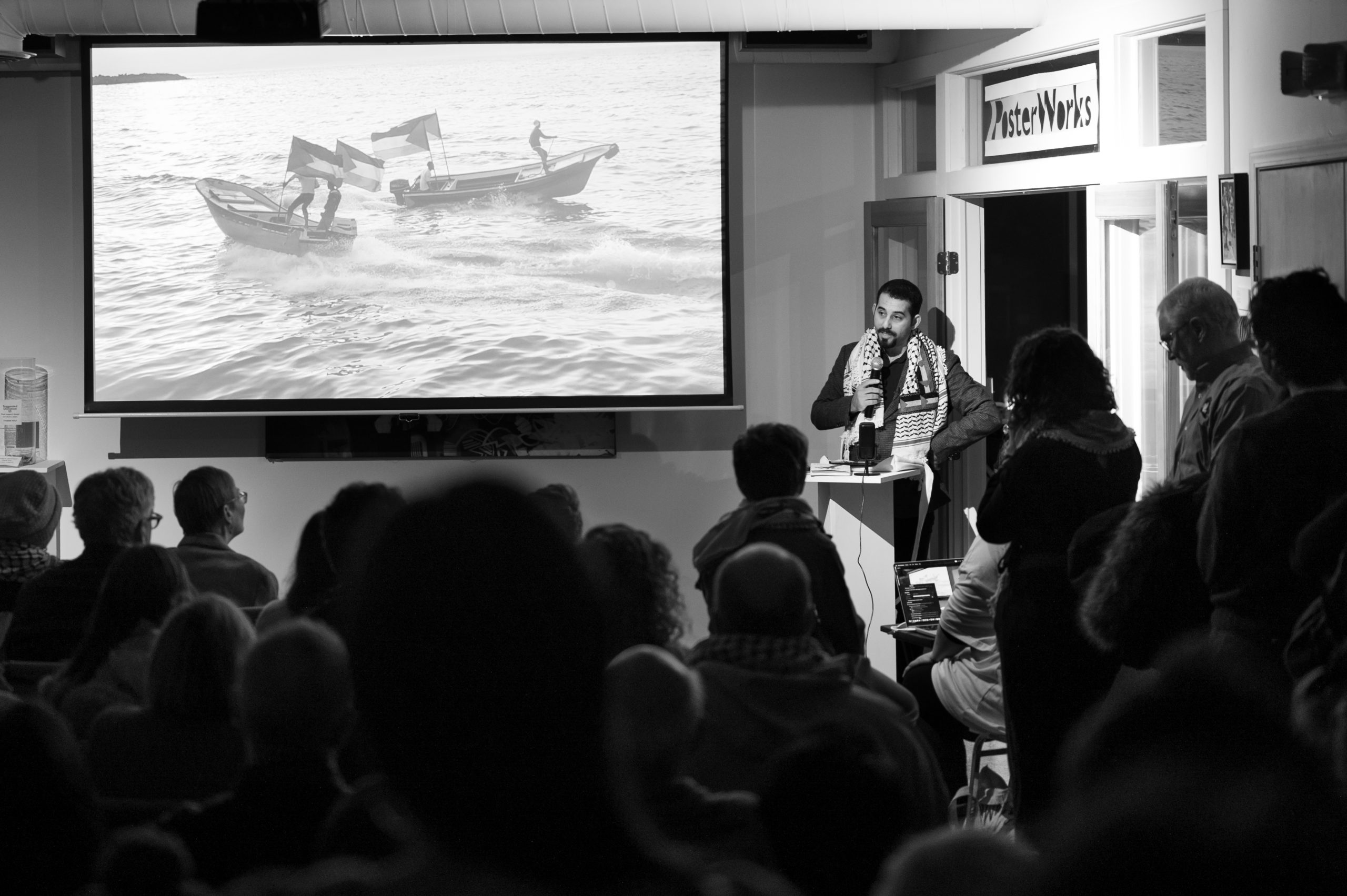 Palestinian poet showcases his war-torn words at ArtRage Gallery